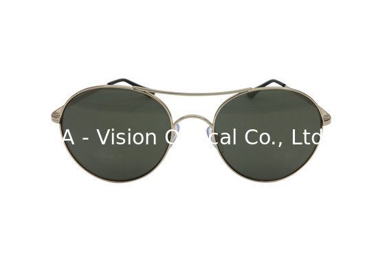 Round shape vintage metal sunglasses top bridge Men Women top quality supplier
