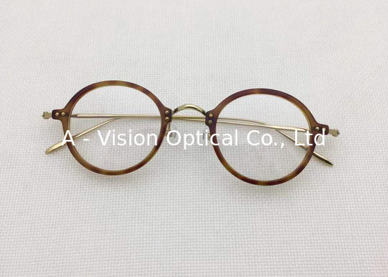 Vintage Men Women Pure titanium spetacle eyeglass glasses combinated optical frames with clear lens supplier