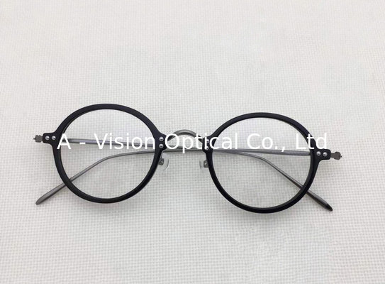 Vintage Men Women Pure titanium spetacle eyeglass glasses combinated optical frames with clear lens supplier