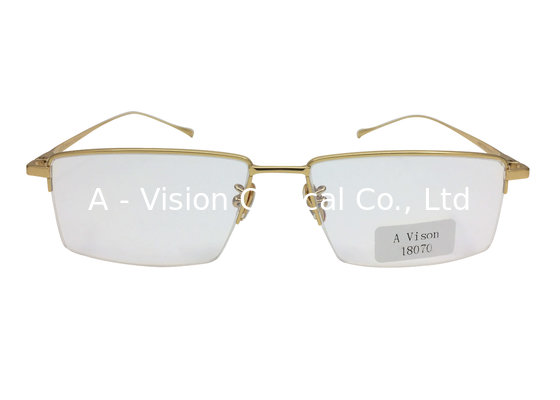 Semi rim Men's titanium optical frame Classic eyewear high quality supplier
