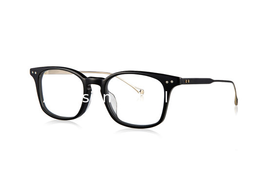Plastic prescription glasses for unisex  in classic eyeshape with pure metal temple supplier