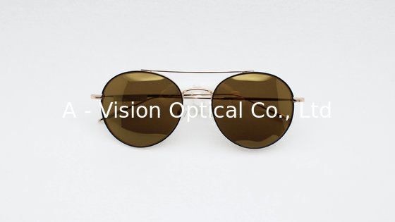 Men's Retro Vintage Style Double bridge Metal Sunglasses UV 400 Protection supplier