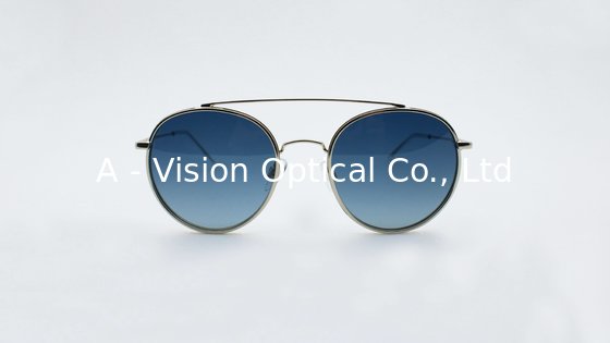 Unisex Round new fashion Sunglasses metal double bridge driving glasses UV 400 supplier
