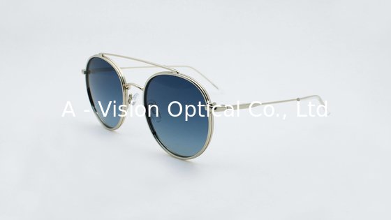 Unisex Round new fashion Sunglasses metal double bridge driving glasses UV 400 supplier