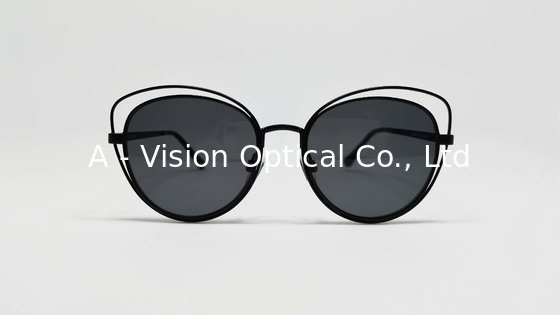 Women's Oversized Polarized Metal Frame Mirrored Cat Eye Sunglasses supplier