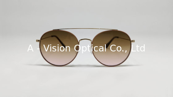 Round Polarized Sunglasses Metal Frame Flat Circle Oversized Glasses for Women supplier