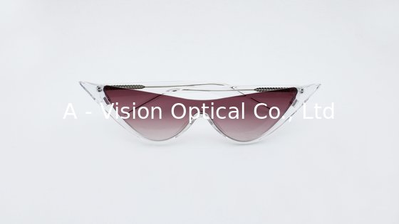 One-piece Acetate Sunglasses for Ladies Women Cateye Cool Fashion Party Wear UV 400 supplier