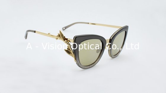 Women Sunglasses reduce Uv Rays shinning Decoration Sunglasses Acetate Frame Glasses Shades Polarised Uv400 supplier