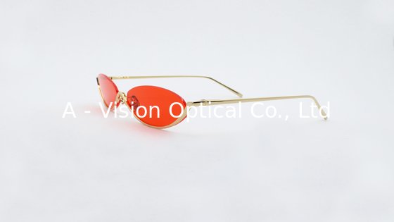Unisex Vintage Cateye Sunglasses half rims metal  Summer Cool party live music Eyeglasses UV 400 supplier