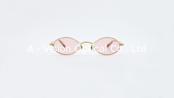 Fashion Men Women Retro Small Oval Sunglasses Titanium Frame Shades Unisex Eyewear supplier