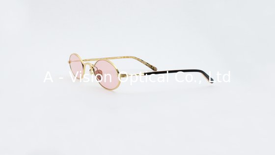 Fashion Men Women Retro Small Oval Sunglasses Titanium Frame Shades Unisex Eyewear supplier