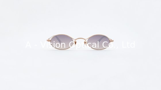 Fashion Men Women Retro Small Oval Sunglasses Titanium Frame Shades Unisex Eyewear supplier
