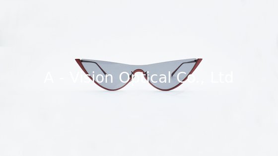 Summer cool Typical Cateye Sunglasses one piece lens half rims metal Eyeglasses UV 400 supplier