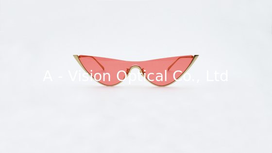 Summer cool Typical Cateye Sunglasses one piece lens half rims metal Eyeglasses UV 400 supplier