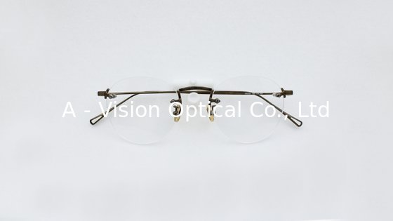 Rimless reading glasses metal b-titanium optical frame for women men super light supplier