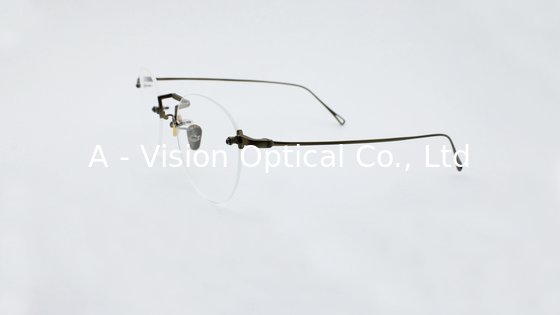 Rimless reading glasses metal b-titanium optical frame for women men super light supplier