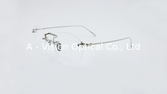 Rimless reading glasses metal b-titanium optical frame for women men super light supplier