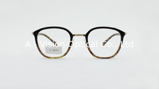 Big Square shape acetate metal combination Optical frames Daily eyeglasses Vintage fashion new designer Handmade supplier