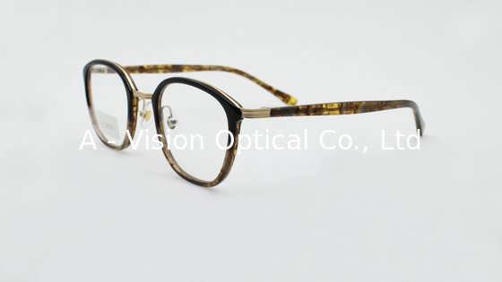 Big Square shape acetate metal combination Optical frames Daily eyeglasses Vintage fashion new designer Handmade supplier