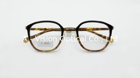Big Square shape acetate metal combination Optical frames Daily eyeglasses Vintage fashion new designer Handmade supplier