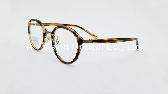 Round Optical Eyewear Non-prescription Eyeglasses Frame Vintage Eyeglasses Clear Lens for Women and Men supplier