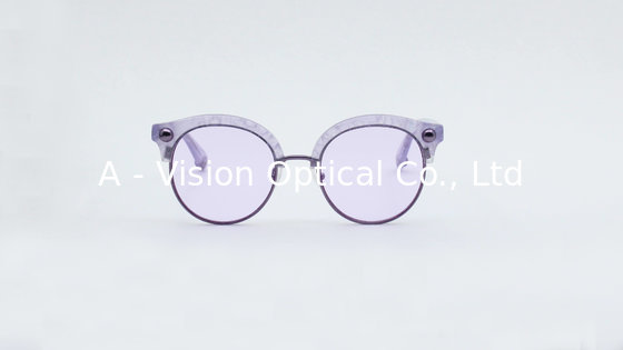 Colorful acetate Sunglasses Round fashion Ladies outdoor Eyewear Daily Driving Show UV 100% protection for Women supplier