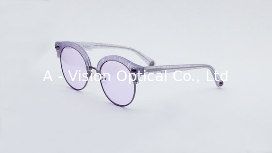 Colorful acetate Sunglasses Round fashion Ladies outdoor Eyewear Daily Driving Show UV 100% protection for Women supplier