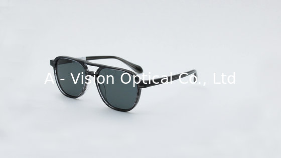 Pilot Double bridge Sunglasses Mens Driving Outdoor Daily Eyeglass Handmade acetate UV 400 Polarized Eye care supplier