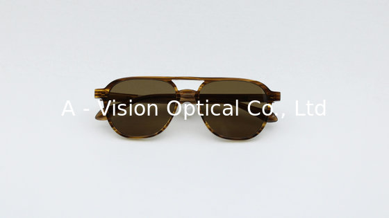 Pilot Double bridge Sunglasses Mens Driving Outdoor Daily Eyeglass Handmade acetate UV 400 Polarized Eye care supplier
