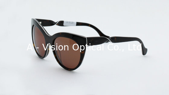 Retro Cateyes Sunglasses Oversized Eye Shape Acetate combined with metal frame Durable Eyewear UV 400 glasses supplier