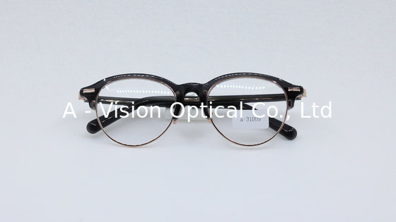 Trendy Round Women Men Eyeglasses Unisex Eyewear frame acetate metal combination new design 2019 supplier