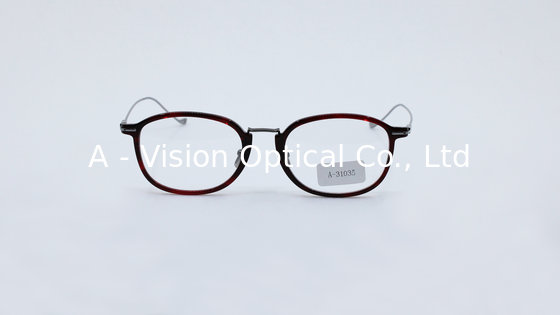 Retro small square Frame handmade acetate eyeglasses anti blue computer Eye care qith metal temples supplier