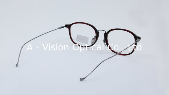 Retro small square Frame handmade acetate eyeglasses anti blue computer Eye care qith metal temples supplier