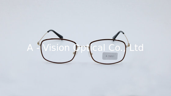 Retro Small Square Anti Blue Light Glasses Eye Protection Metal Optical  FrameUnisex eyeglasses supplier