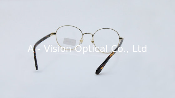 Girls fashion eyeglasses Clear lens optical frame high class metal with acetate temples new designer supplier