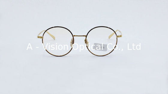 Fashion retro round eyewear frame for Women girls Daily school business with titanium temples ultralight supplier