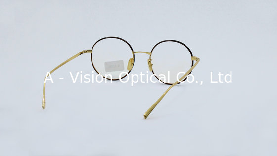 Fashion retro round eyewear frame for Women girls Daily school business with titanium temples ultralight supplier