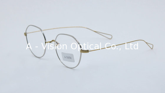 Two tone gold silver optical frame light weight metal eyeglasses fashion clear lens for Women supplier
