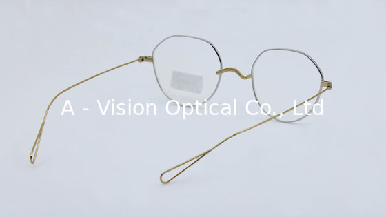 Two tone gold silver optical frame light weight metal eyeglasses fashion clear lens for Women supplier