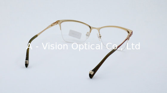 Fashion clear lens eyeglass for Women carved flowers decoration birthday gifts high quality metal eyewear supplier