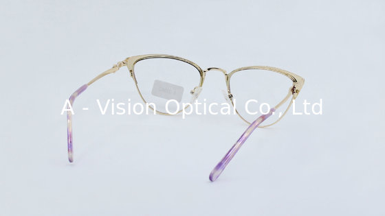 Fashion Designer Cat Eye Reading Glasses Spring Hinge Glasses for Readers Women metal structure clear lens glasses supplier