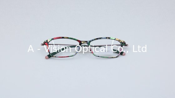 Women's Reading glasses frame pure titanium eyeglass for girls fashion paper transfer design new in 2019 supplier