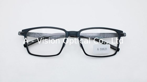 Unisex square classic eye glasses for reading anti blue non- prescription clear lens super light titanium eyegalss supplier
