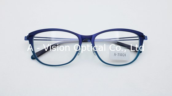 Matte titanium optical frame durable high quality computer reading daily eye glasses for Women fashion accessories supplier