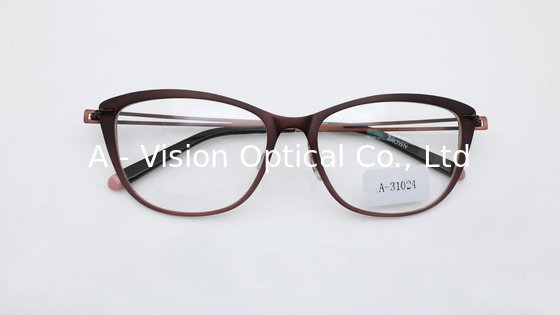 Matte titanium optical frame durable high quality computer reading daily eye glasses for Women fashion accessories supplier