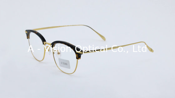 Retro plain glass spectacles Clear Lens Titanium round Frame 50MM light weight fashion eyewear fro Women Men supplier