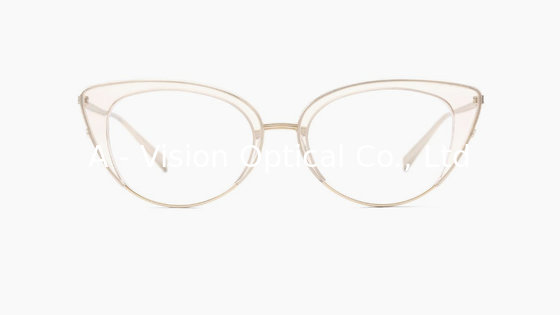 Pure Titanium Eyeglasses Classic Cat-eye Shape Women Girls Daily Wear Solid High quality Retro Style Optical Frames supplier