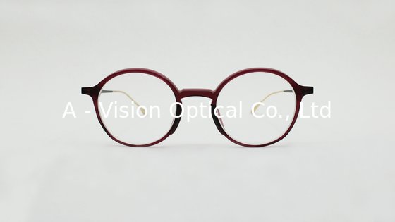 Pure Titanium small Round Prescription Eyeglasses retro style Frame 45-21-145 Clear Demo Lens eyes protection supplier