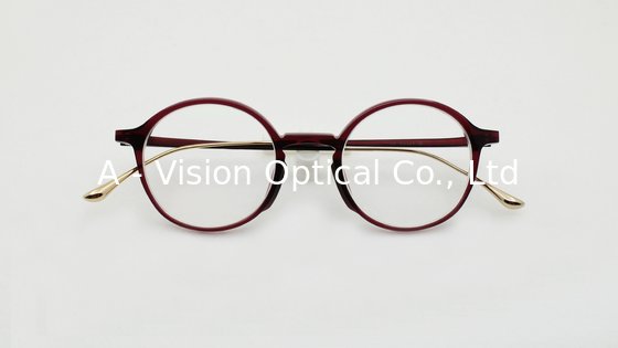 Pure Titanium small Round Prescription Eyeglasses retro style Frame 45-21-145 Clear Demo Lens eyes protection supplier
