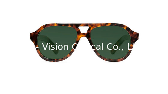 Authentic Tortoise Pilot Aviator Sunglasses Handmade Acetate for Mens Womens Outdoor Sunglasses UV 400 protection lens supplier
